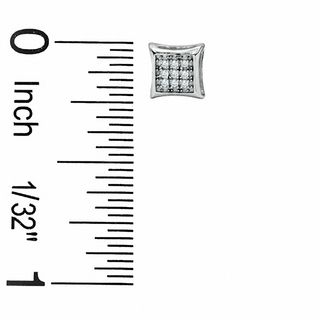 Diamond Accent Curved Frame Earrings in Sterling Silver | Banter