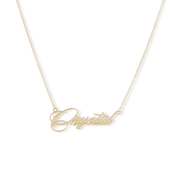 Scrolling Slant Name Necklace (1 Name) | Banter