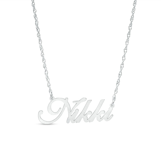 Large Cursive Name Necklace in Sterling Silver (1 Line) | Banter