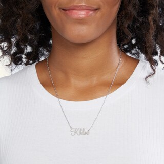 Large Cursive Name Necklace in Sterling Silver (1 Line) | Banter