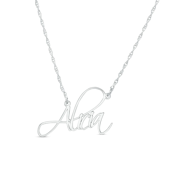 Large Cursive Name Necklace in Sterling Silver (1 Line) | Banter