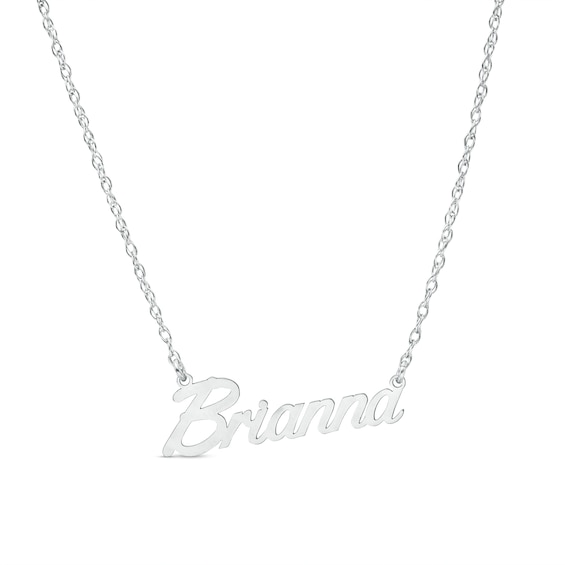 Standard Script Name Necklace in Sterling Silver (1 Line) | Banter