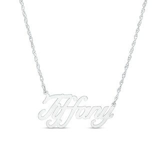 Large Script Name Necklace in Sterling Silver (1 Line) | Banter