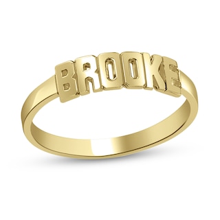 Block Letter Name Ring | Banter