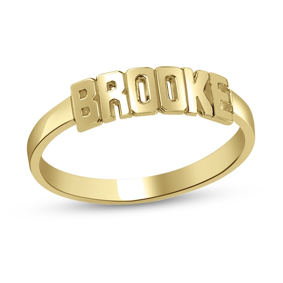 Block Letter Name Ring | Banter